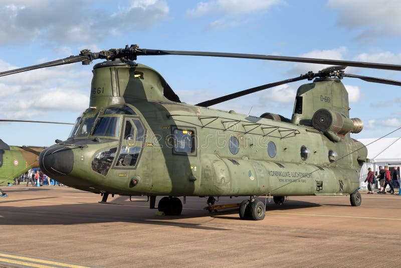 Boeing Vertol CH-47D Chinook RNLAF Editorial Stock Image - Image of ...