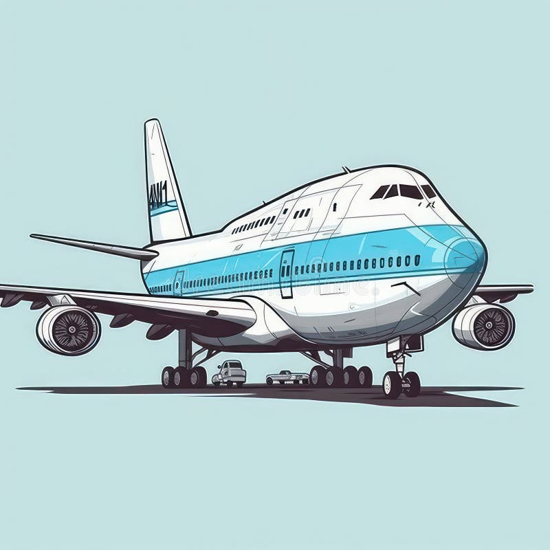 Passenger Plane on a White Background. Stock Image - Image of vacation ...