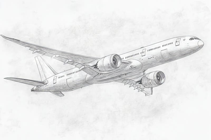 A Boeing Dreamliner Flying High Over the Cloud Layer Stock Image ...