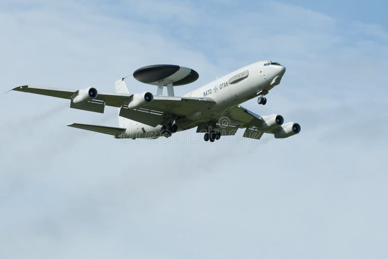 Boeing E-3 Sentry AWACS Plane Editorial Image - Image of flight, army ...