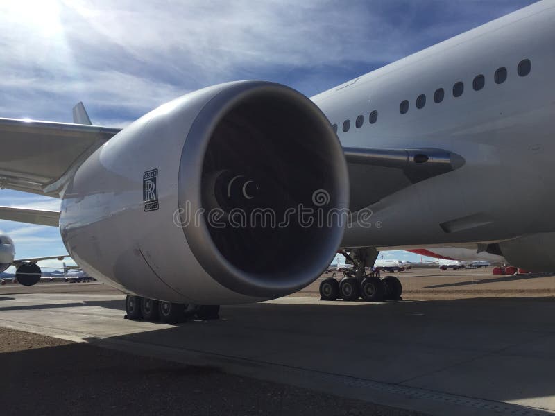 Boeing 777 editorial image. Image of boeing, view, wing - 265448075