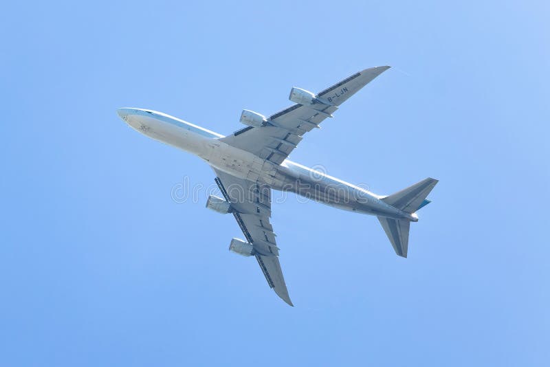 Boeing 747-8F Plane Flying in the Sky Editorial Photo - Image of boeing ...