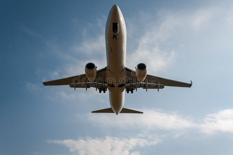 Boeing 737-800 Flying in Blue Sky Editorial Stock Image - Image of ...