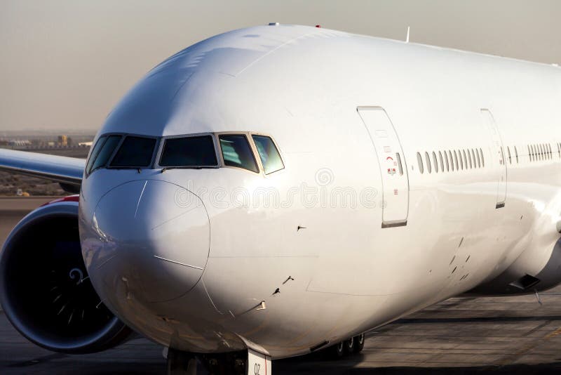Boeing 777 200EA Jet Front on Stock Photo - Image of 200ea, liner: 7790570