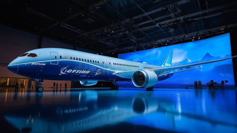 Boeing 787 Unveiling at Event Stock Illustration - Illustration of ...