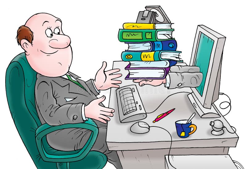 Boekhouder stock illustratie. Illustration of contour - 4673697