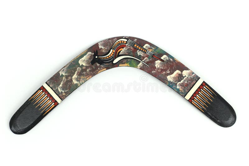 Australische Houten Boemerang Stock Foto - Afbeelding bestaande uit ...
