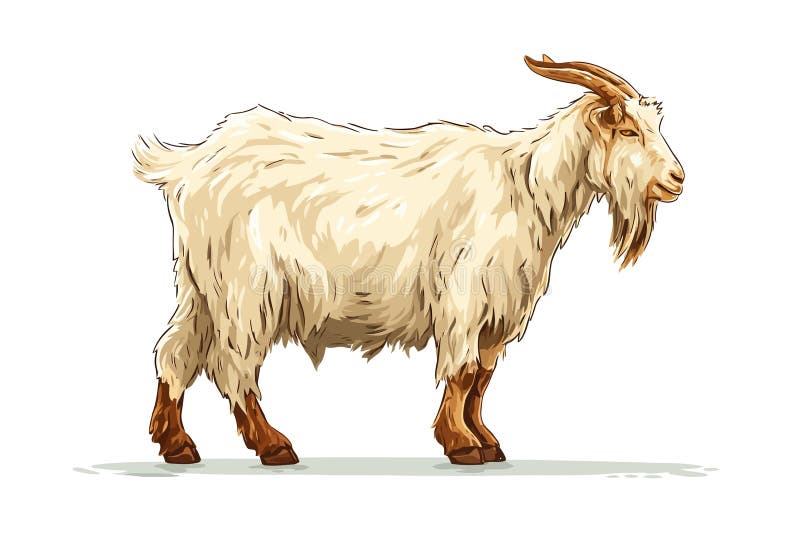 Boer Goat Pet Emblem Isolated Stock Vector - Illustration of natural ...