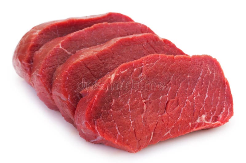 Boeuf Cru Sur Le Fond Blanc Photo stock - Image du rouge, nutrition ...