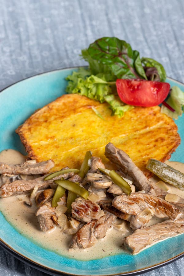 Boeuf stroganoff foto de archivo. Imagen de filetes - 192620174