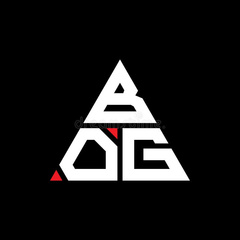 BOG Triangle Letter Logo Design with Triangle Shape. BOG Triangle Logo ...