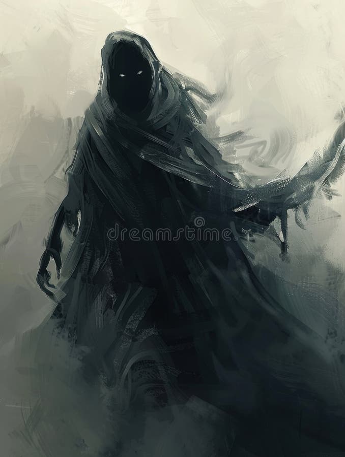 A Bog Wraith. Illustration of a Mystical Ghostly Creature from Celtic ...