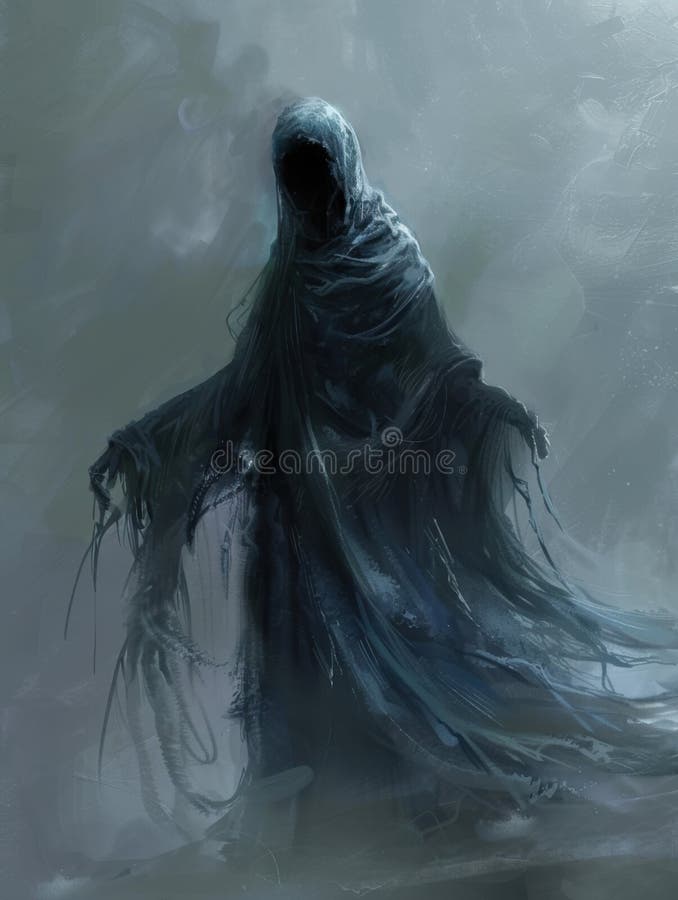 A Bog Wraith. Illustration of a Mystical Ghostly Creature from Celtic ...