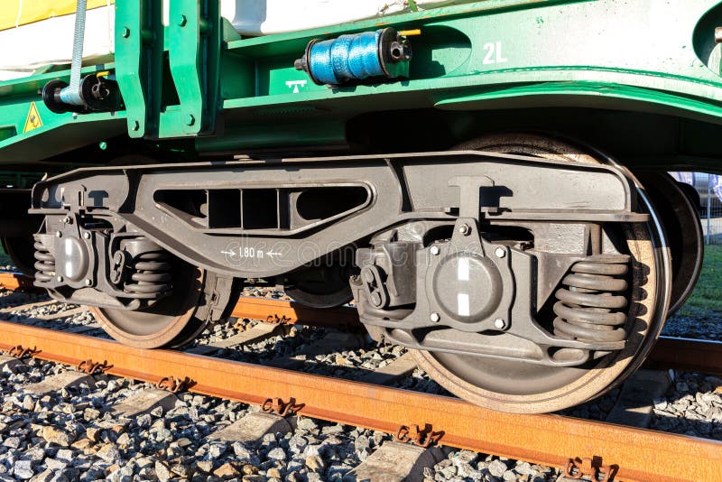 Bogie of a freight car stock photo. Image of railtruck - 233989258