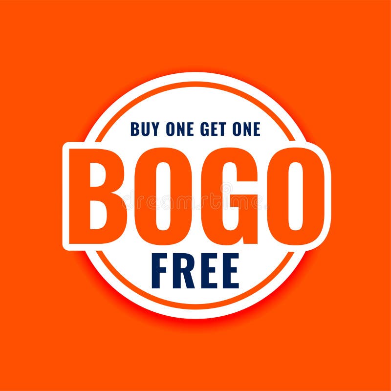 Bogo Buy One Get One Free Banner Design Stock Vector - Illustration of ...