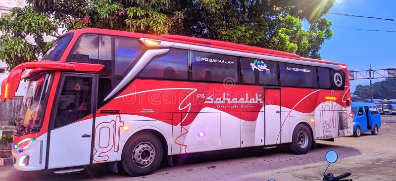 Bogor, April 18 2023, a Bus Parked at the Terminal Editorial Stock ...