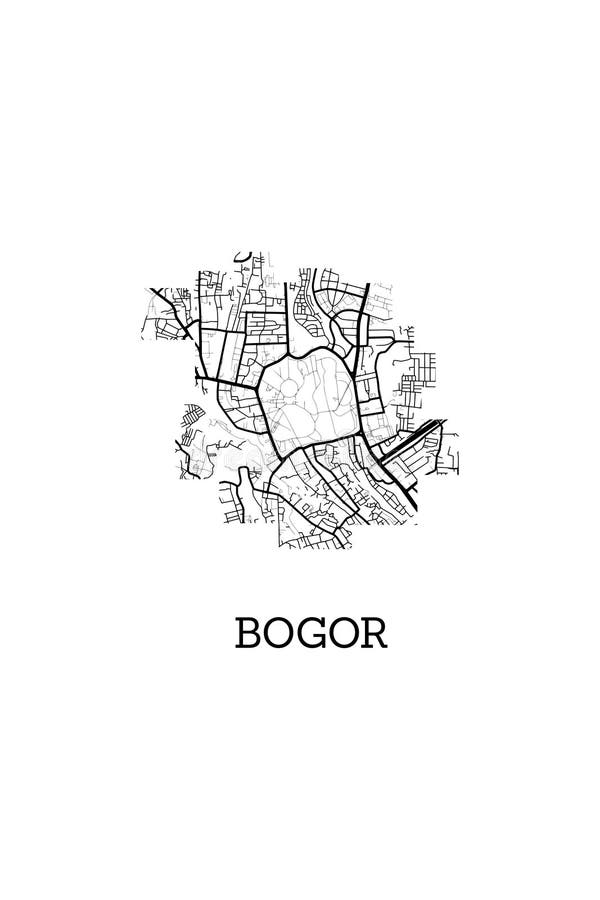 Minimalist Bogor City Poster Design Vector Stock Illustration ...