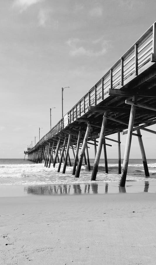 Bogue Inlet Pier stock photo. Image of inlet, black - 121456740