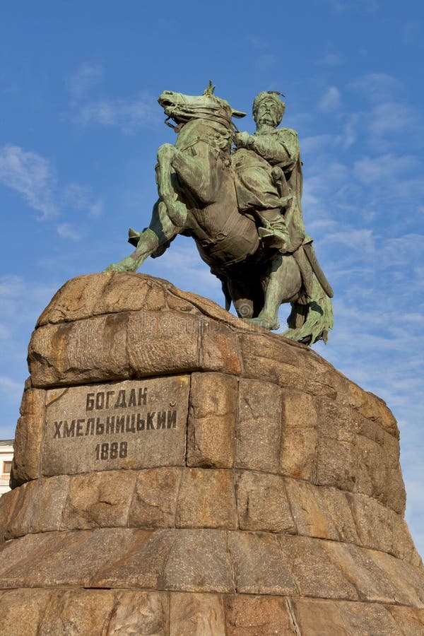 Bohdan Khmelnytsky Monument in Kiev, Ukraine. Stock Image - Image of ...