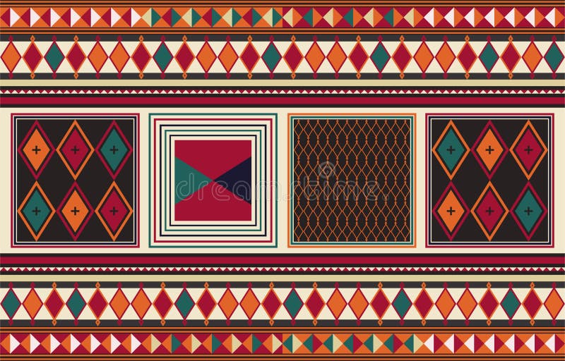 Geometric Ethnic Pattern Seamless Design for Background or Wallpaper ...