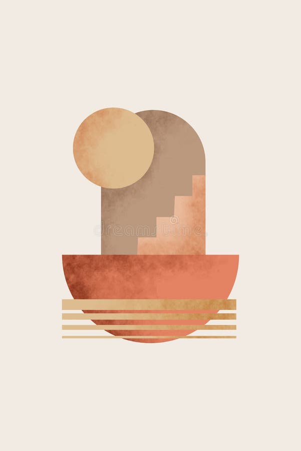 Bohemian Abstract Design for Wall Decoration Art. Boho Simple and ...