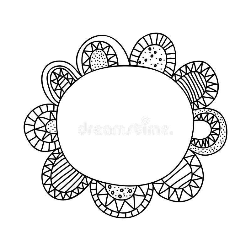 Bohemian or Boho Style Flower Icon Image Stock Vector - Illustration of ...