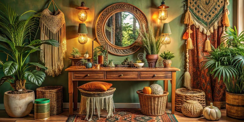 Bohemian Coiffeuse Styling a MacrameDraped Dressing Table Exquisite ...