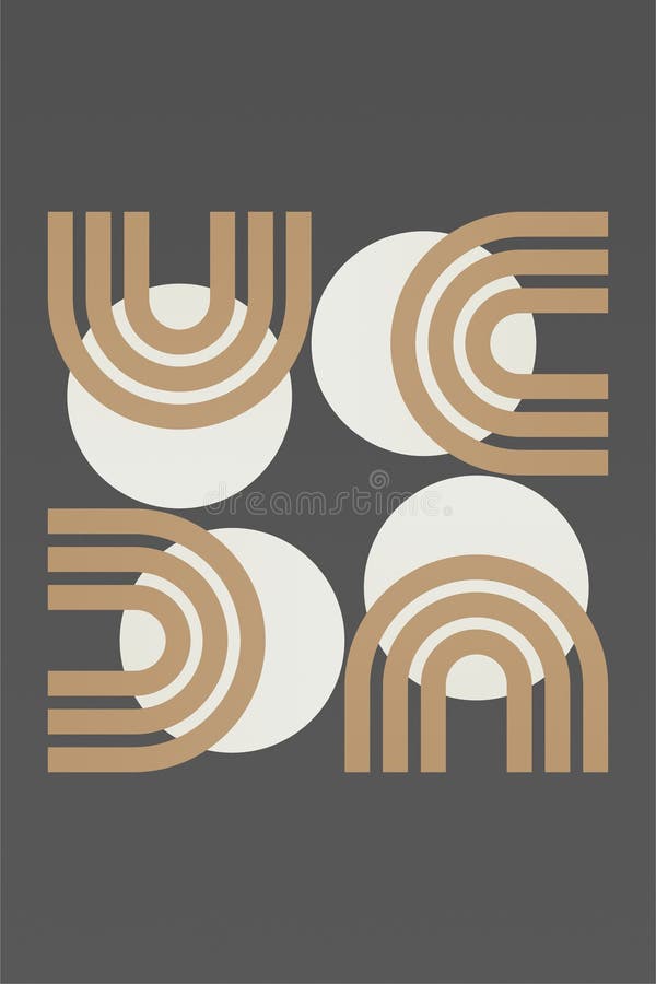 Bohemian Geometric Abstract Wall Art Printable Poster for Aesthetic ...