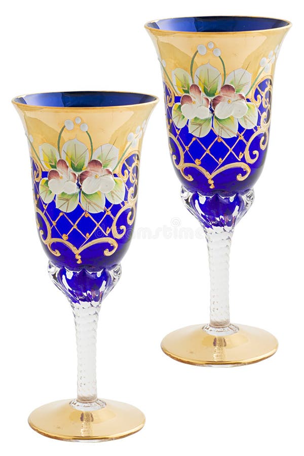 Bohemian glass stock image. Image of gild, samples, flowers - 42005269