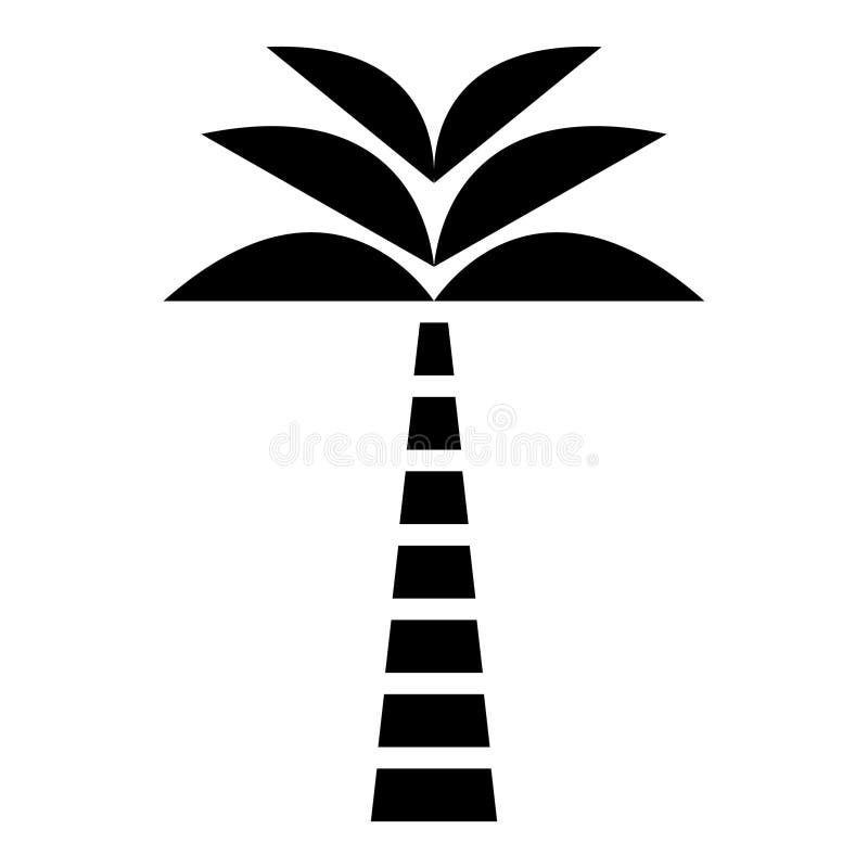 Bohemian Icon Design with Palm Tree. Flat Tropical Icon Stock Vector ...