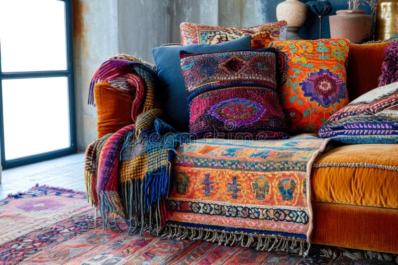 Bohemian-inspired Design with Intricate Patterns and Textures Stock ...
