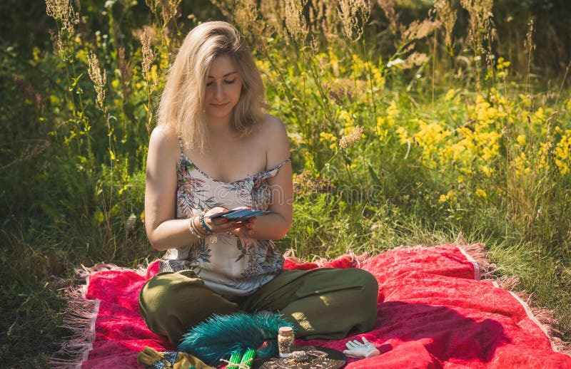 Bohemian Gypsy Girl At Nature Freedom Concept Stock Image Image Of Concept Accessories