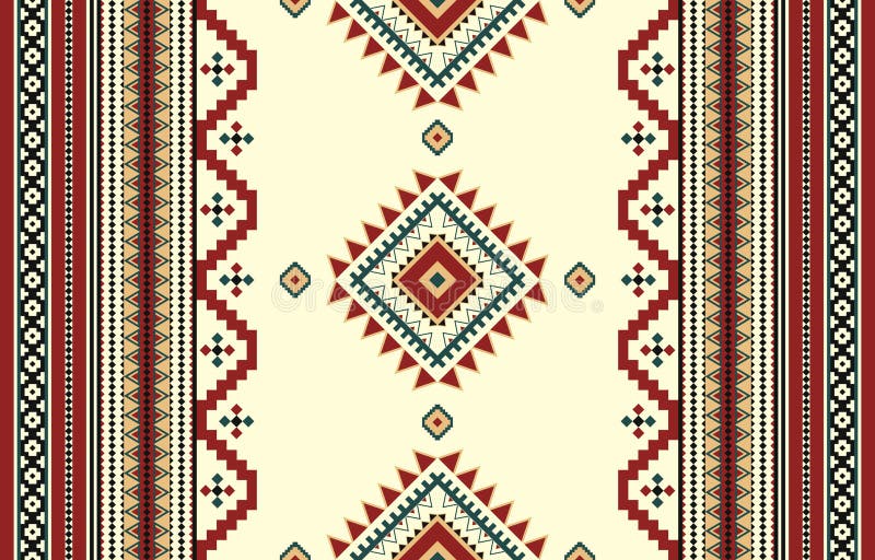 Bohemian Pattern,Vector Illustration of Geometric or Ethnic Seamless ...