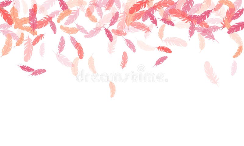 Falling Feather Elements Soft Vector Design. Stock Vector ...