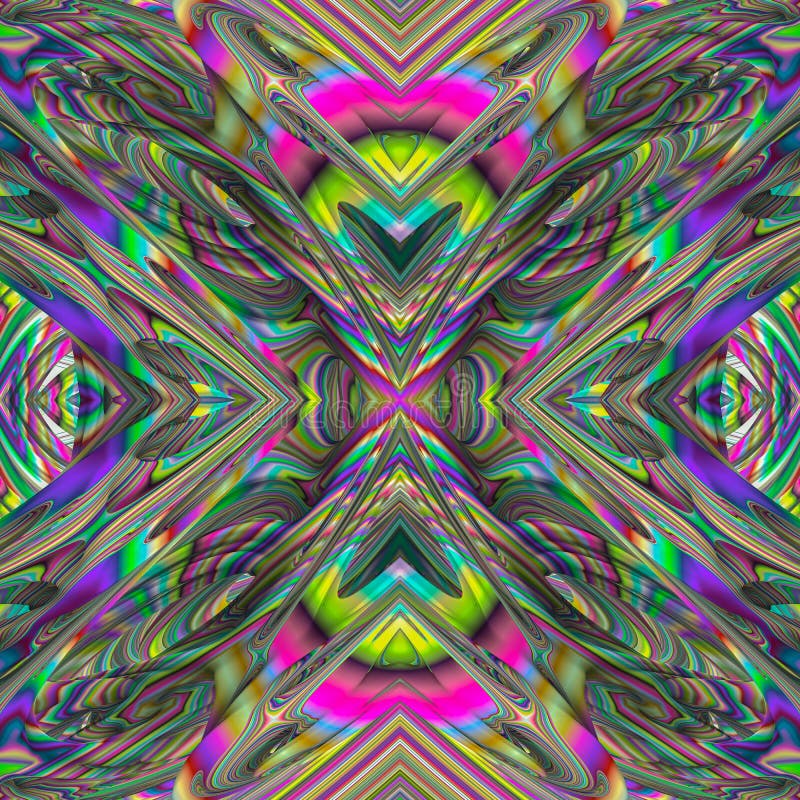 Bohemian Seamless Funky Ethnic Rainbow Pattern Stock Illustration ...