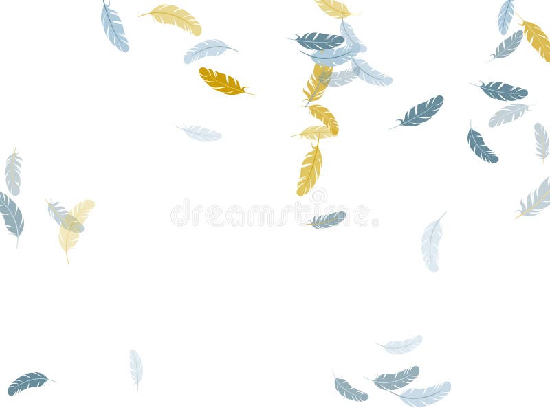 Falling Feather Elements Soft Vector Design. Stock Vector ...