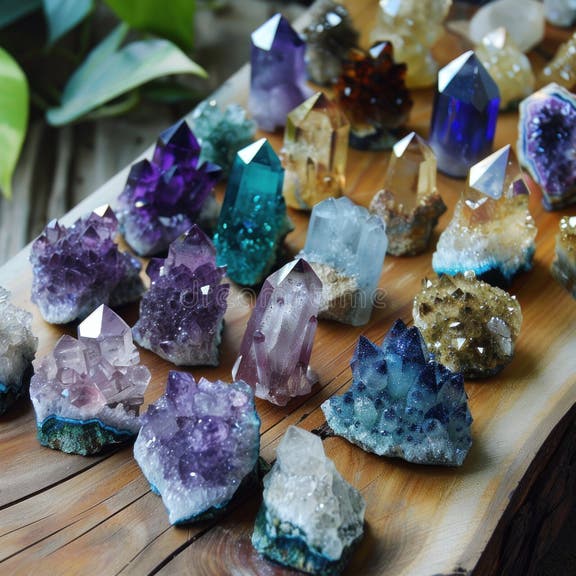 Bohemian Style Crystals and Gem Clusters Stock Image - Image of elegant ...