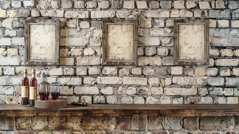 Bohemian Style Kitchen with Three Posters and Photo Frames Mockup on ...