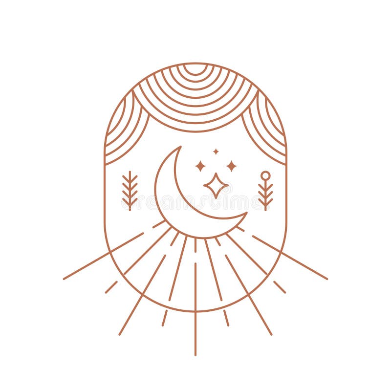 Bohemian And Tribal Style Element Astrology Mystery And Esoteric Symbols In Boho Style For