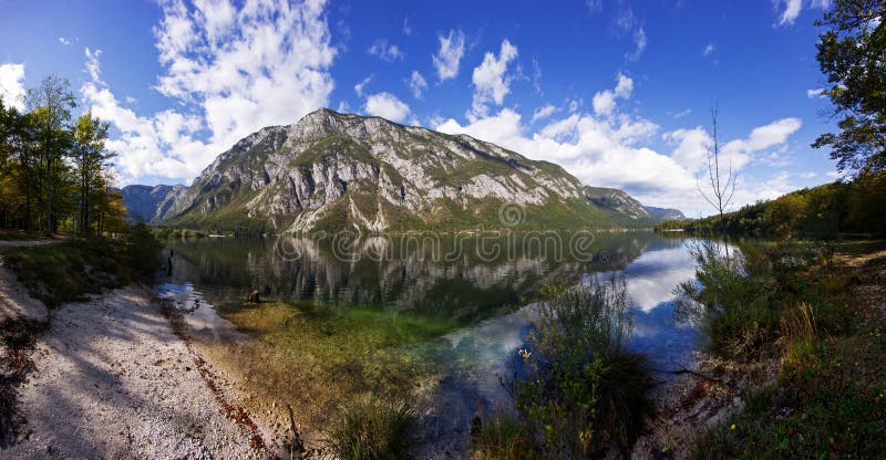 Bohinj lake stock image. Image of alpine, alps, park - 65900007