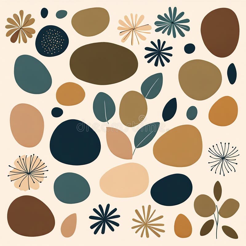 Boho Abstract Background, Boho Shapes, Aesthetic, Background Concept ...