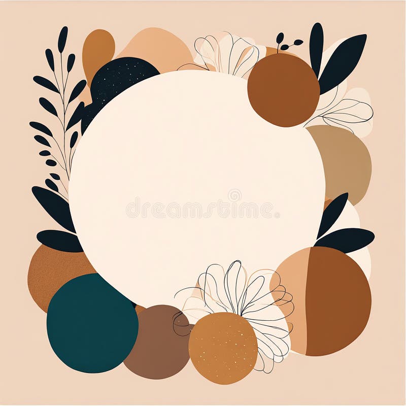 Boho Abstract Background, Boho Shapes, Aesthetic, Background Concept ...