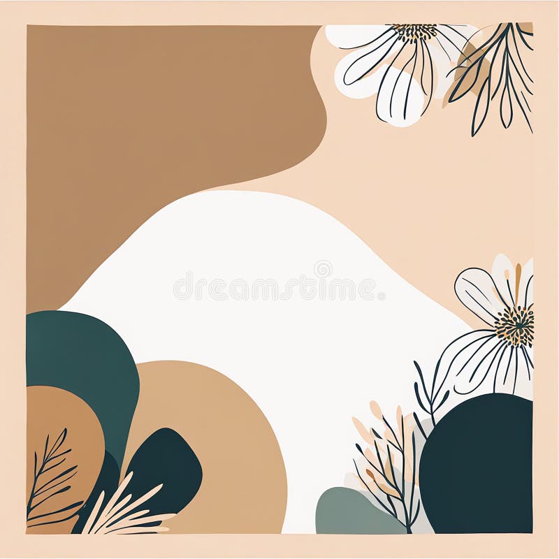 Boho Abstract Background, Boho Shapes, Aesthetic, Background Concept ...