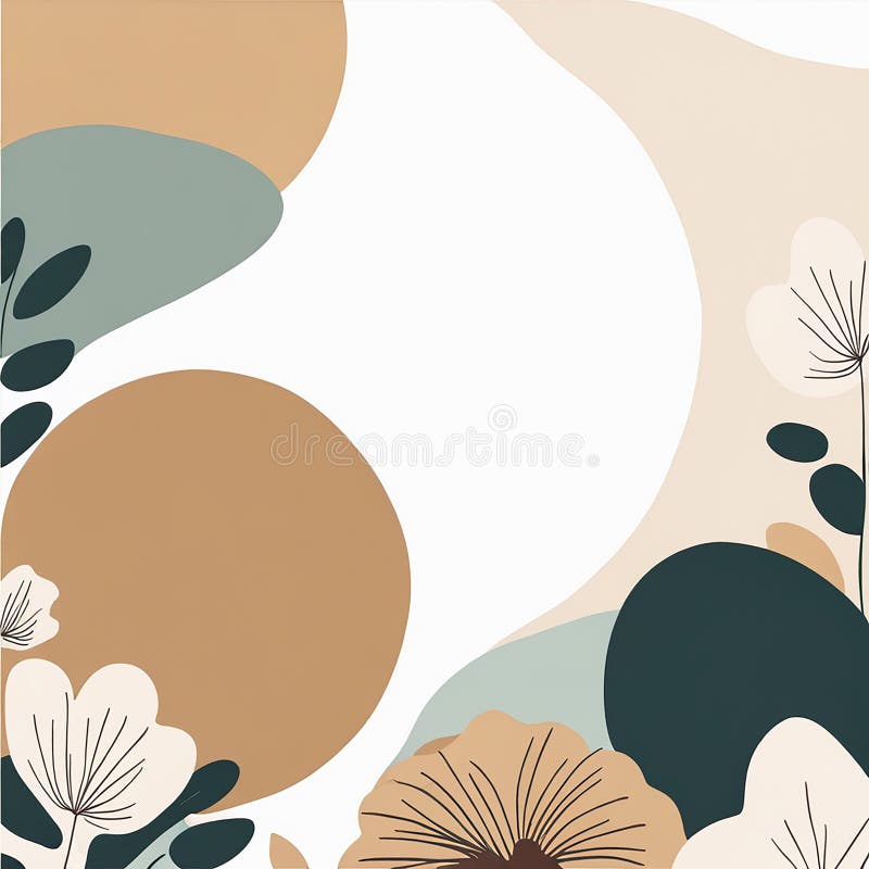 Boho Abstract Background, Boho Shapes, Aesthetic, Background Concept ...