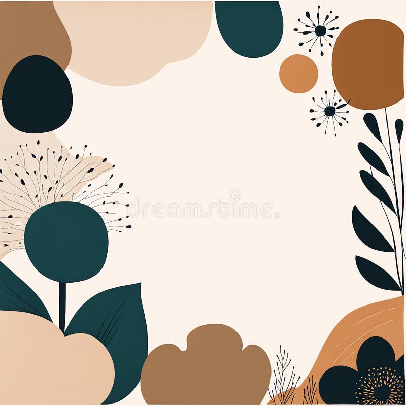 Boho Abstract Background, Boho Shapes, Aesthetic, Background Concept ...