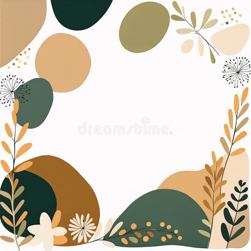 Boho Abstract Background, Boho Shapes, Aesthetic, Background Concept ...