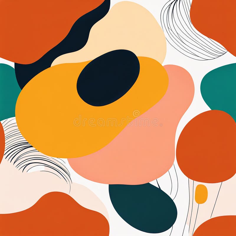 Boho Abstract Background, Boho Shapes, Aesthetic, Background Concept ...