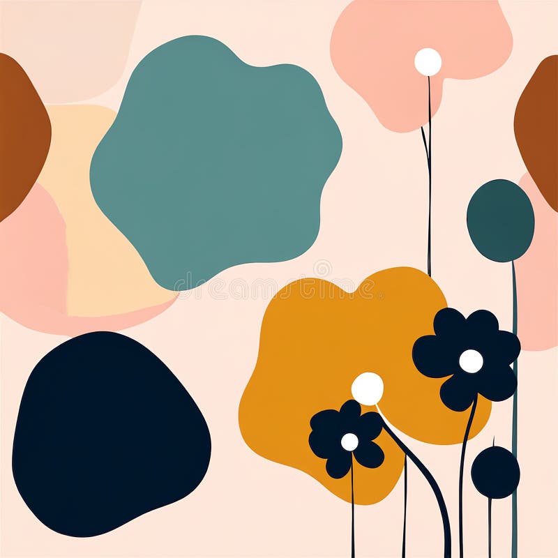 Boho Abstract Background, Boho Shapes, Aesthetic, Background Concept ...