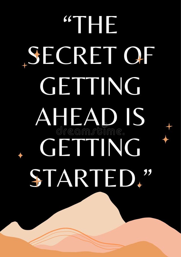 Inspirational and Motivational Quotes Poster Design. Blue Abstract ...