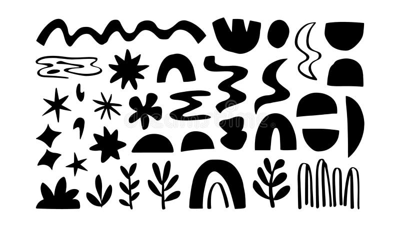 Boho Abstract Nature Collage in Rectangular Layout. a Boho Abstract ...